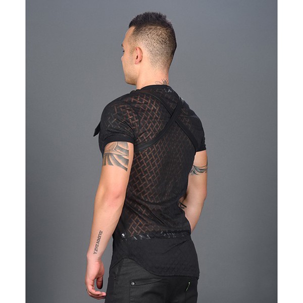 Andrew Christian - Hard Burnout Harness Tee - Zwart