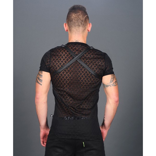 Andrew Christian - Hard Burnout Harness Tee - Zwart